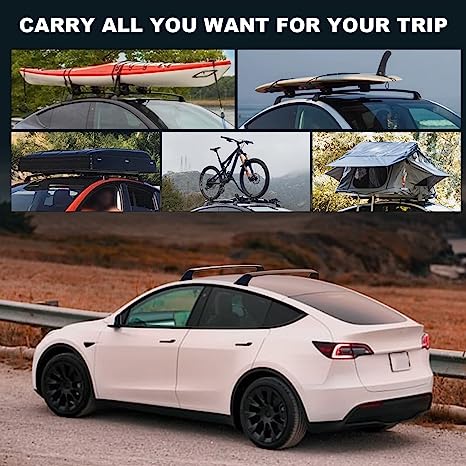 Tesla Model Y Roof Rack: Lockable Cross Bar & Accessories